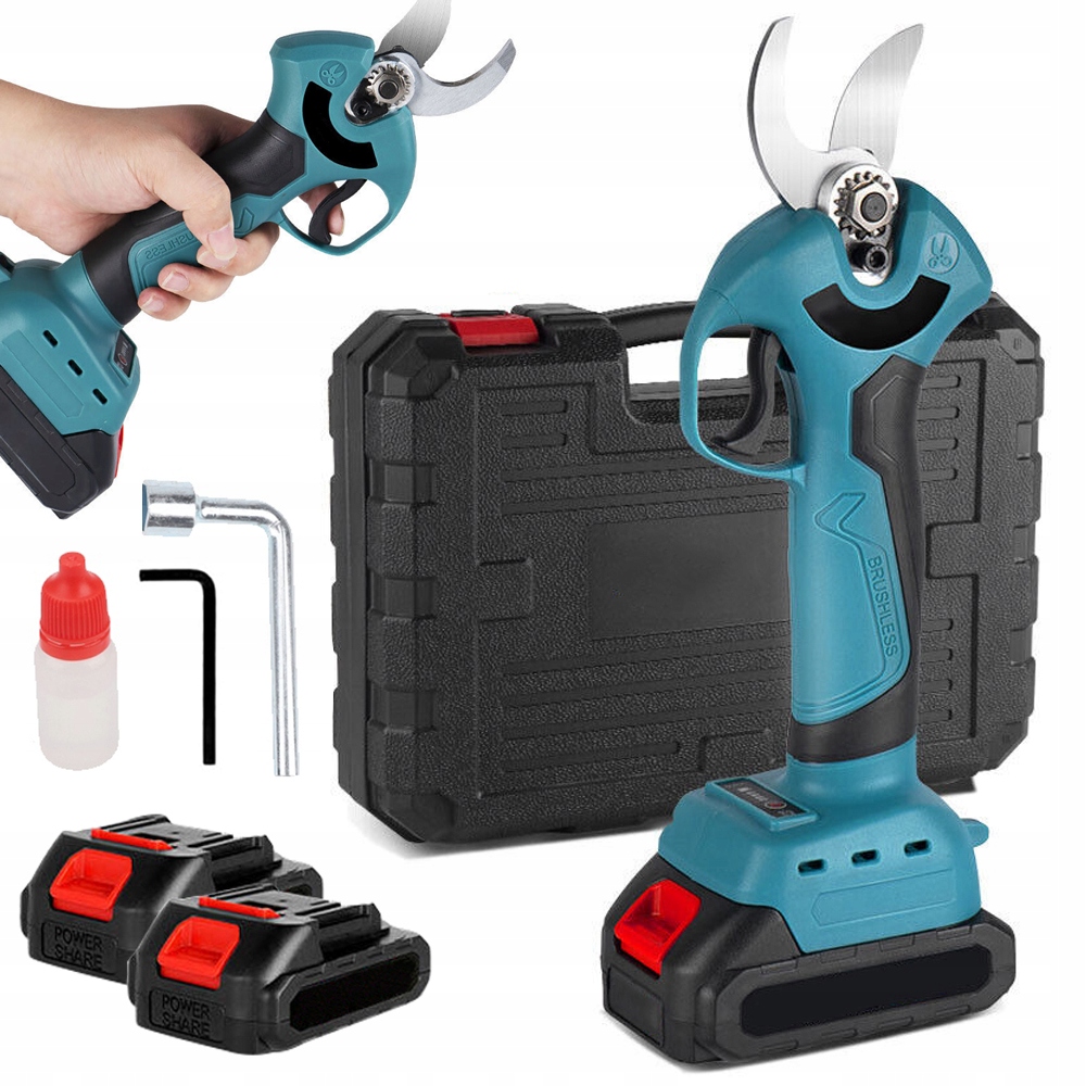 SEKATOR AKUMULATOROWY ELEKTRYCZNY NOŻYCE SEKATOR OGRODOWY 2000mAh+2 AKU - 15670752916 ...