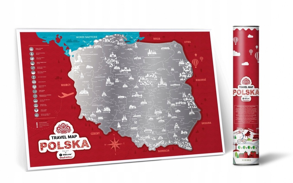 MAPA ZDRAPKA POLSKA TRAVEL MAP POLSKA SZT - 12083336686 - oficjalne ...