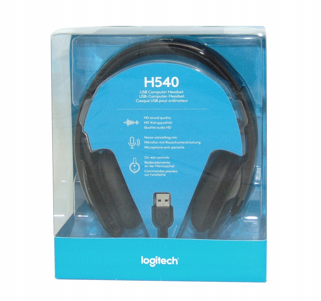 SŁUCHAWKI LOGITECH USB HEADSET H540 MIKROFON - 12551186506 - oficjalne archiwum Allegro