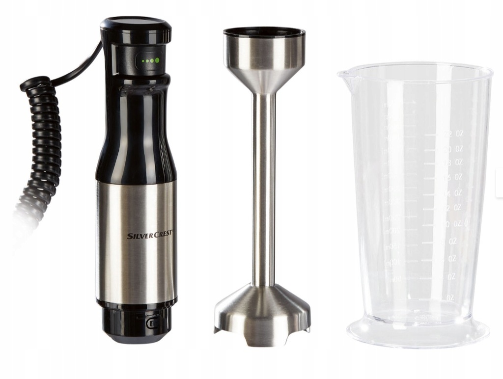 Blender kielichowy SilverCrest 1000W srebrny/szary - 14128461419 - oficjalne archiwum Allegro