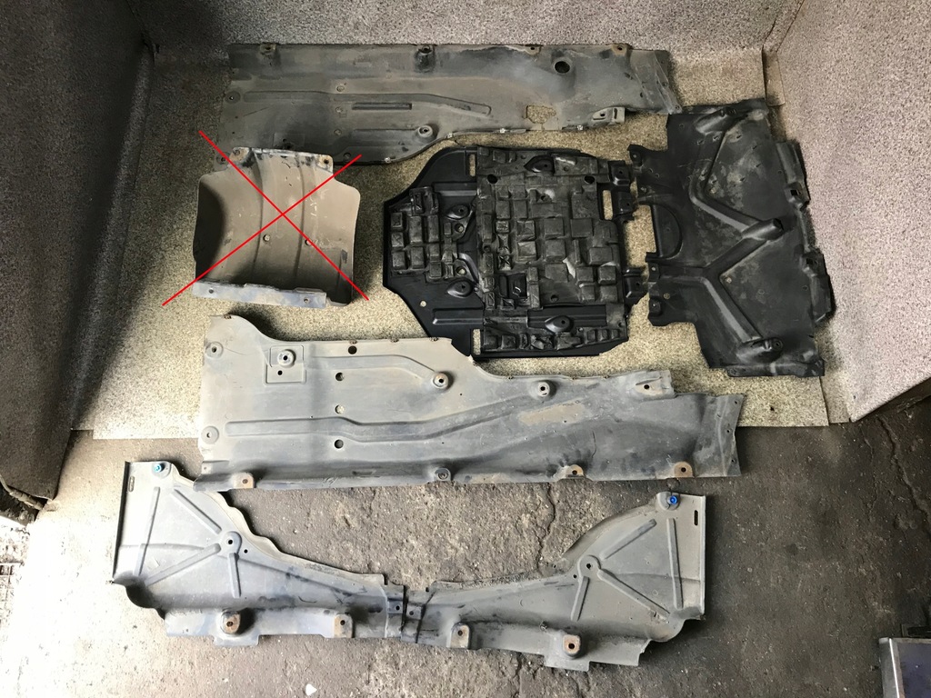 ML W164 oslony podwozia dolne dol 3.0 CDI V6 KPL - 12454777547 ...