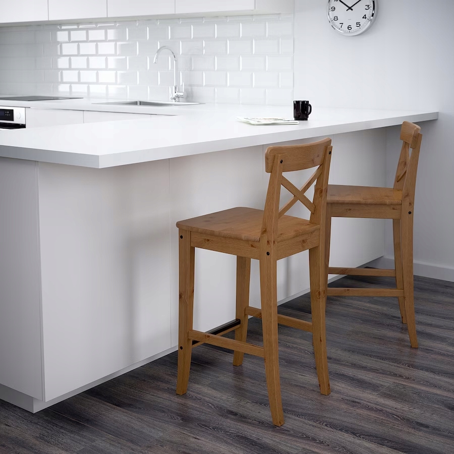 Купить ИКЕА ИНГОЛЬФ деревянный барный стул со спинкой 63c: отзывы, фото ...