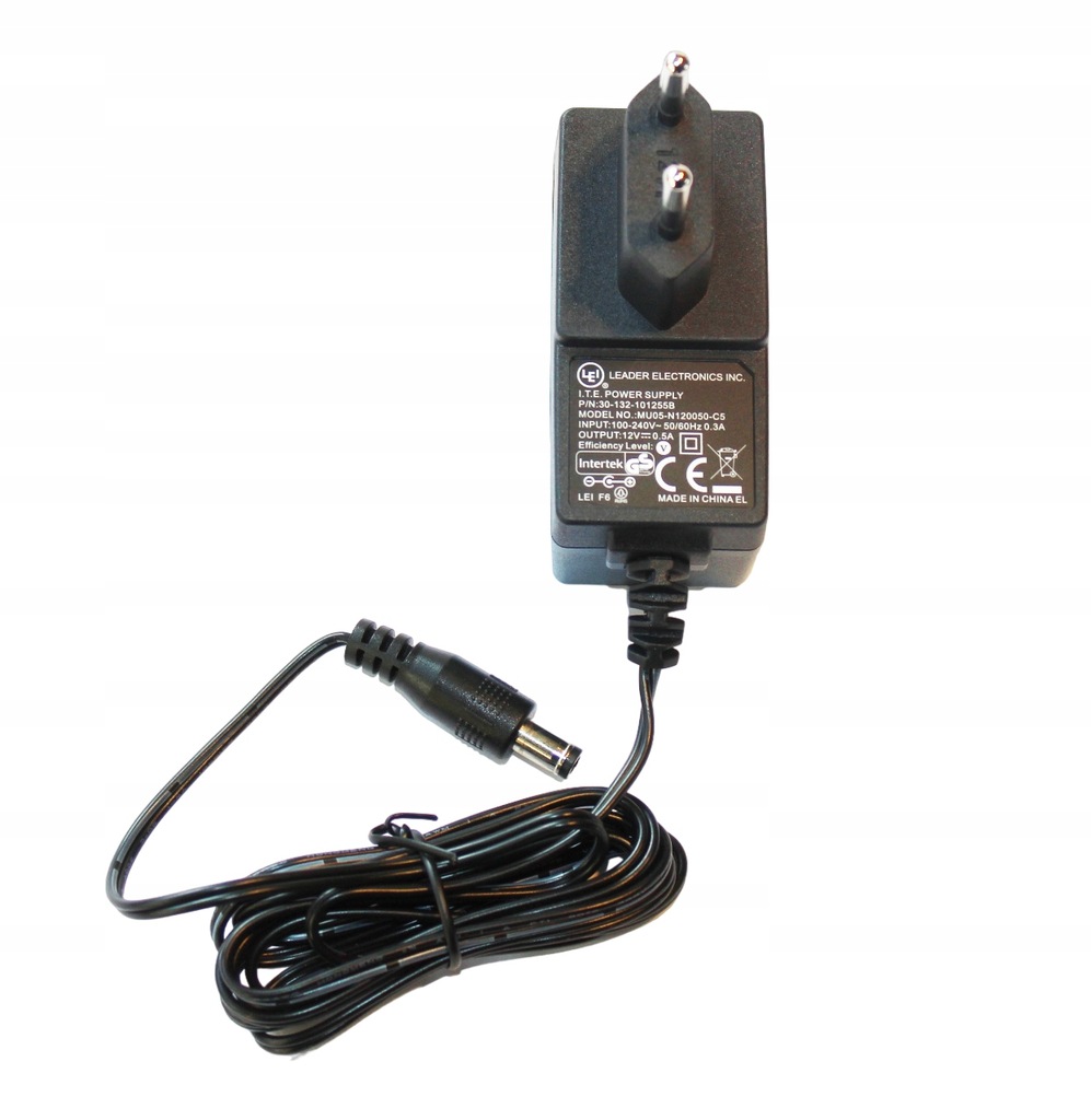 NOWY ZASILACZ 6W 12V 0.5A 500mA DC 5.5/2.5 LEI - 13617623023 - oficjalne archiwum Allegro