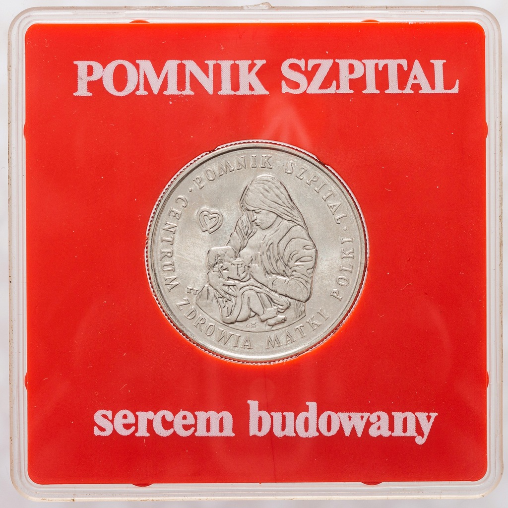 PRL 100 zł Pomnik Szpital CZMP 1985 etui st. 1 - 12823738805 - oficjalne archiwum Allegro