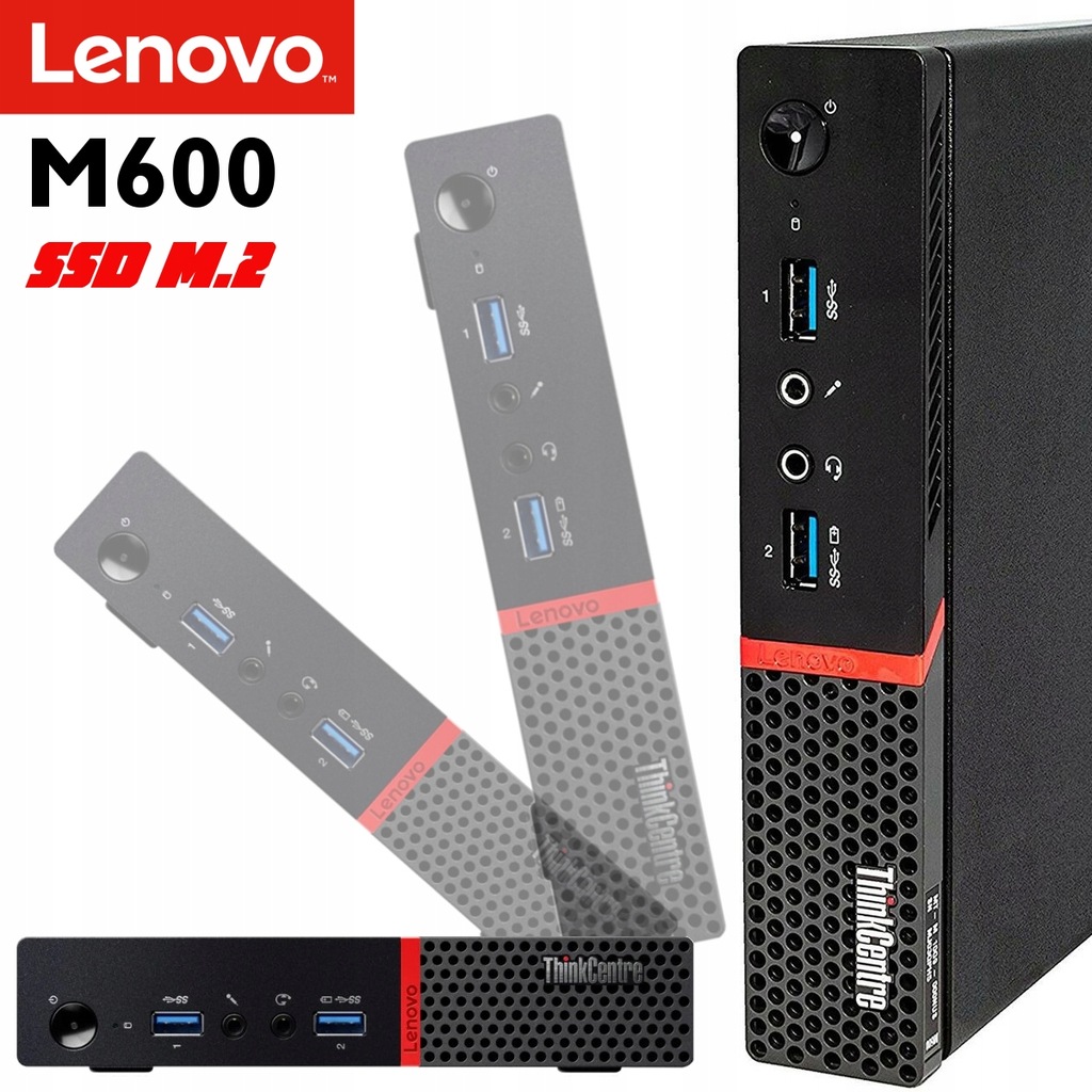 mini PC Lenovo M600 Intel 4GB 128 SSD M.2 DP Win10 - 12570829521 - oficjalne archiwum Allegro