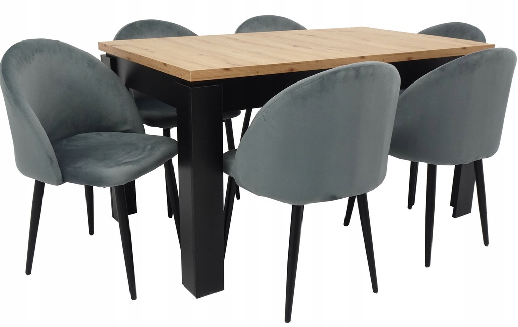 Купить Раздвижной стол ARTISAN с 6 стульями GREY для СТОЛОВОЙ: отзывы ...