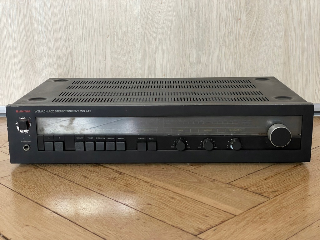 Wzmacniacz stereofoniczny Unitra WS 442 czarny! - 12775669070 - oficjalne archiwum Allegro