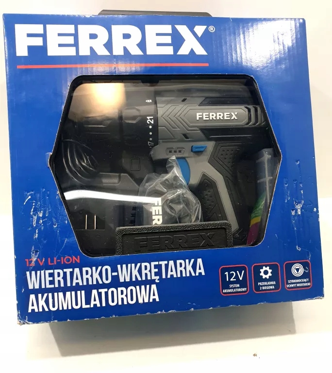 FERREX WIERTARKO-WKRĘTARKA 12V LI-ION AKU - 12155129676 - oficjalne archiwum Allegro