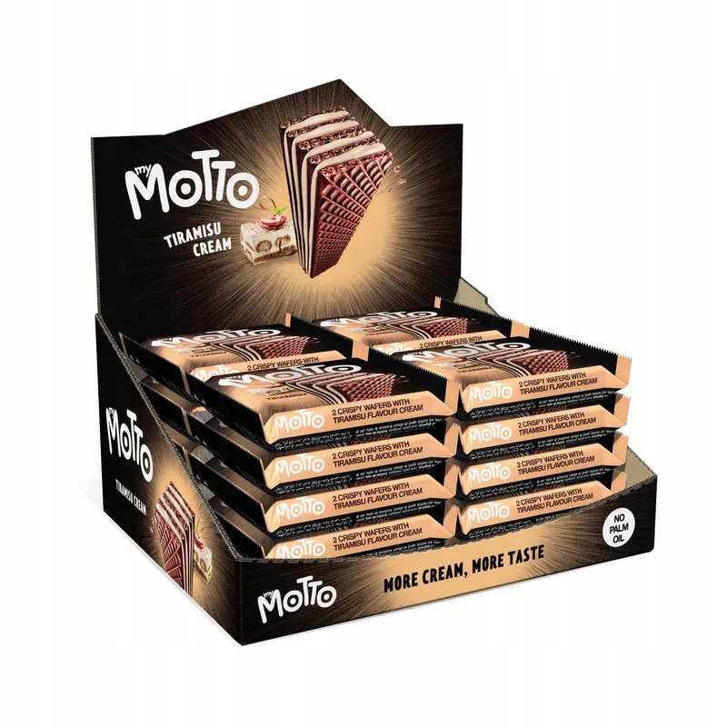 Wafelek MY MOTTO TIRAMISU Baton 20 szt x 34g - 12763120660 - oficjalne ...
