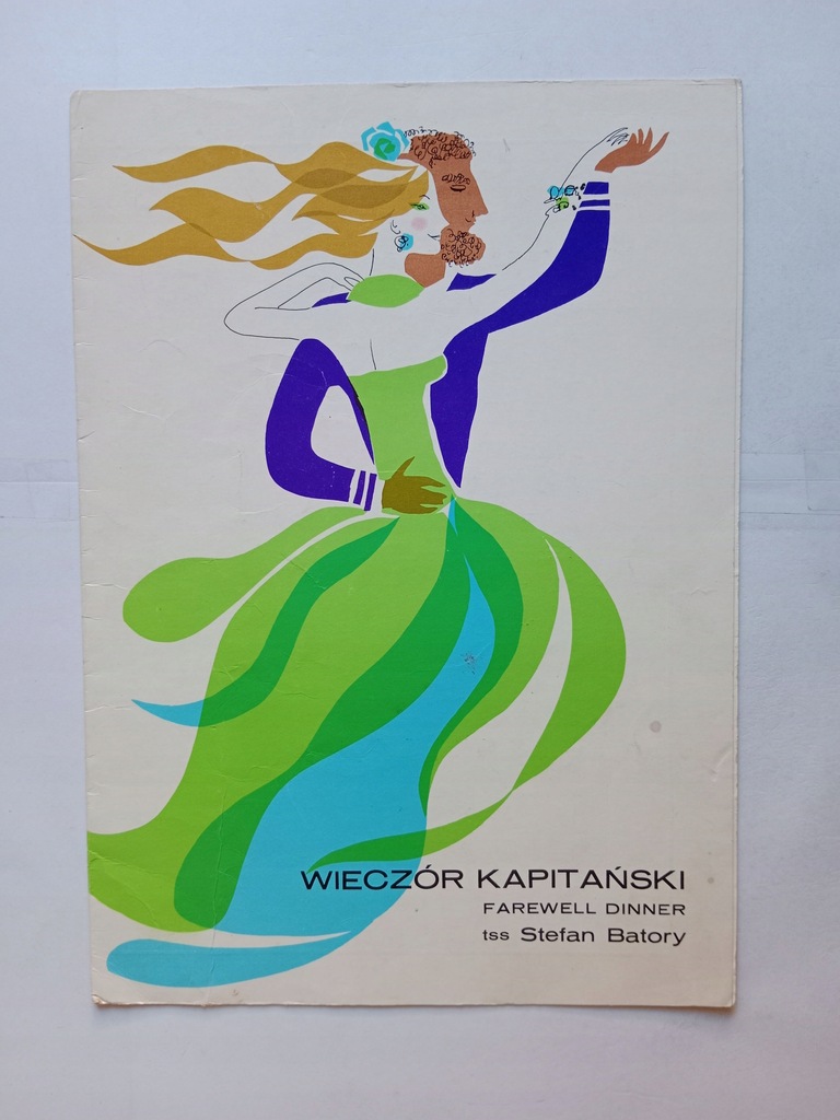 STATEK TSS STEFAN BATORY WIECZÓR KAPITAŃSKI MENU POLSKIE LINIE 71R 827 ...