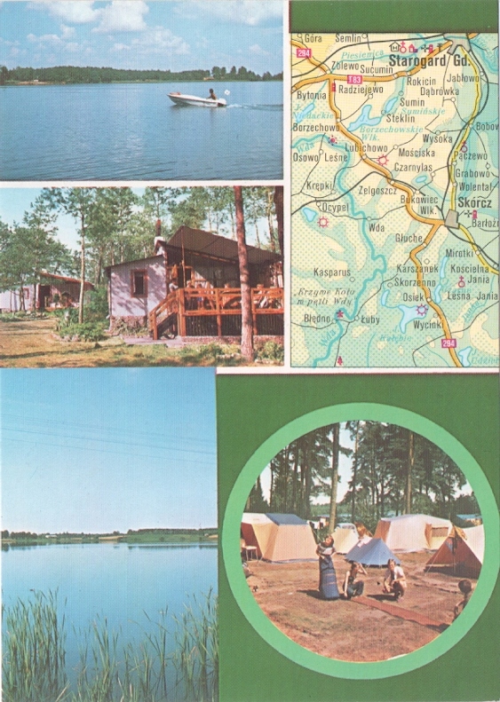 STARGARD GDAŃSKI - JEZIORO - KOCIEWIE - MAPA REGIONU - 1985R ...