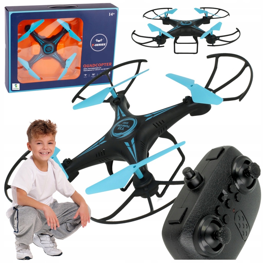 DRON ZABAWKA DO NAUKI LATANIA dla dzieci ZAWIS BECZKA 3 SZYBKOŚCI A-POWRÓT - 14512780935 ...