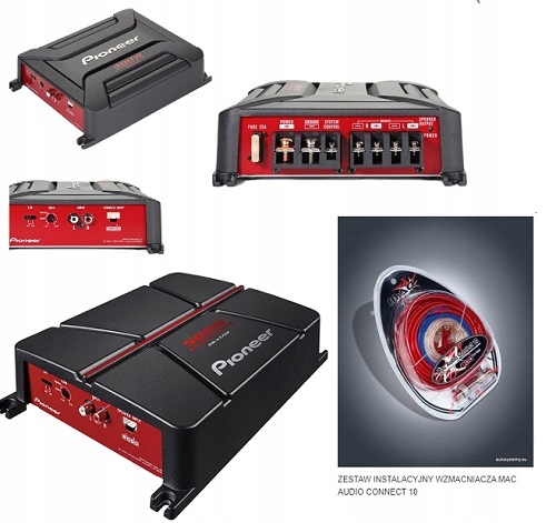PIONEER GM-A3702 WZMACNIACZ + KABLE 2 KANAŁ 500W - 11514206367 - oficjalne archiwum Allegro