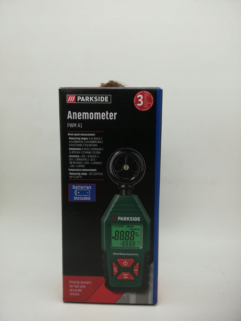 Anemometr Parkside PWM A1 - 12521994459 - oficjalne archiwum Allegro