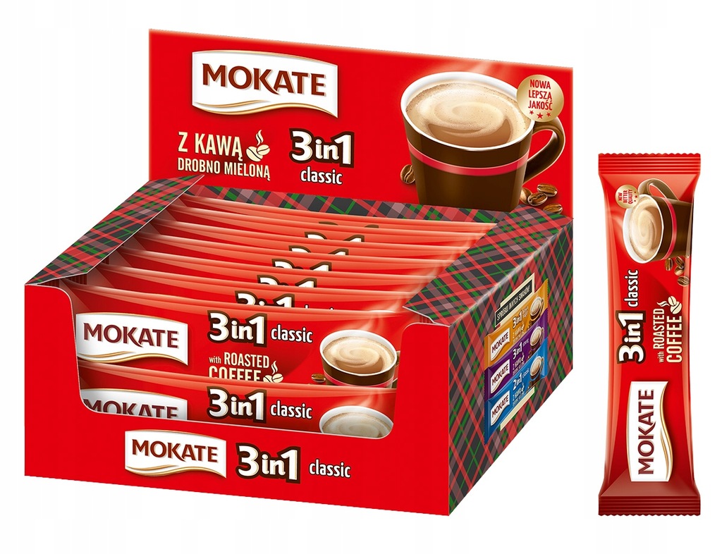 Rozpuszczalna Kawa Instant 3w1 3in1 Klasyczna w Saszetkach 15 szt. Mokate - 12172284923 ...