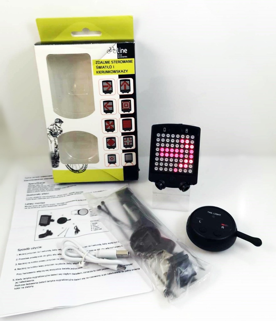 Zdalnie sterowane światło,kierunkowskazy do roweru - 7299561602 ...