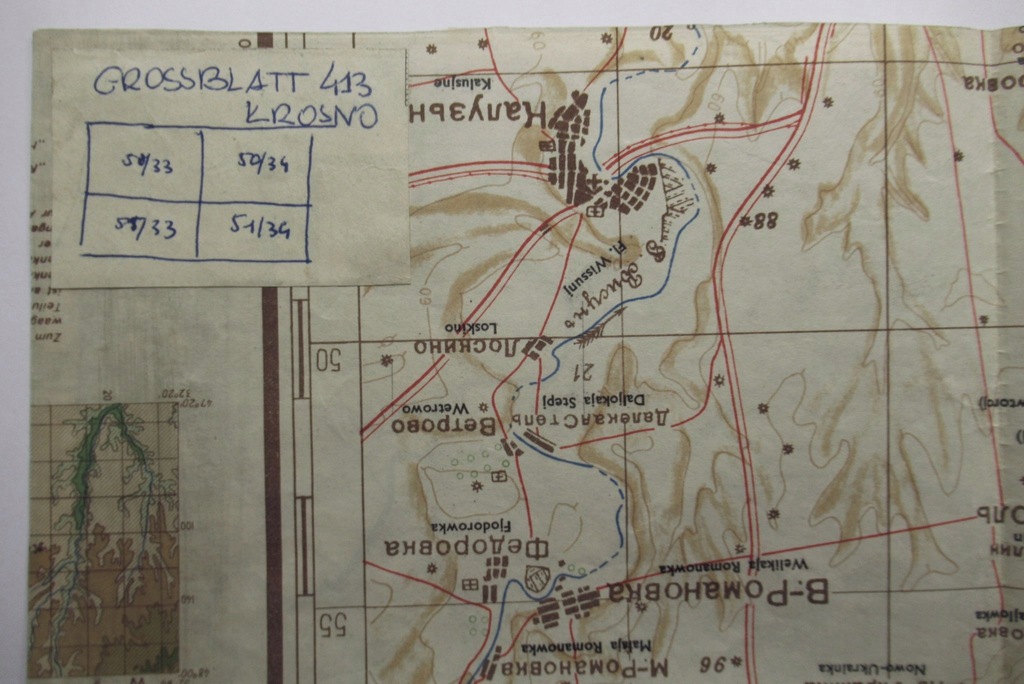 Mapa Jasło, Sanok, Jaśliska, Lesko 1940 BIESZCZADY - 13079506487 ...