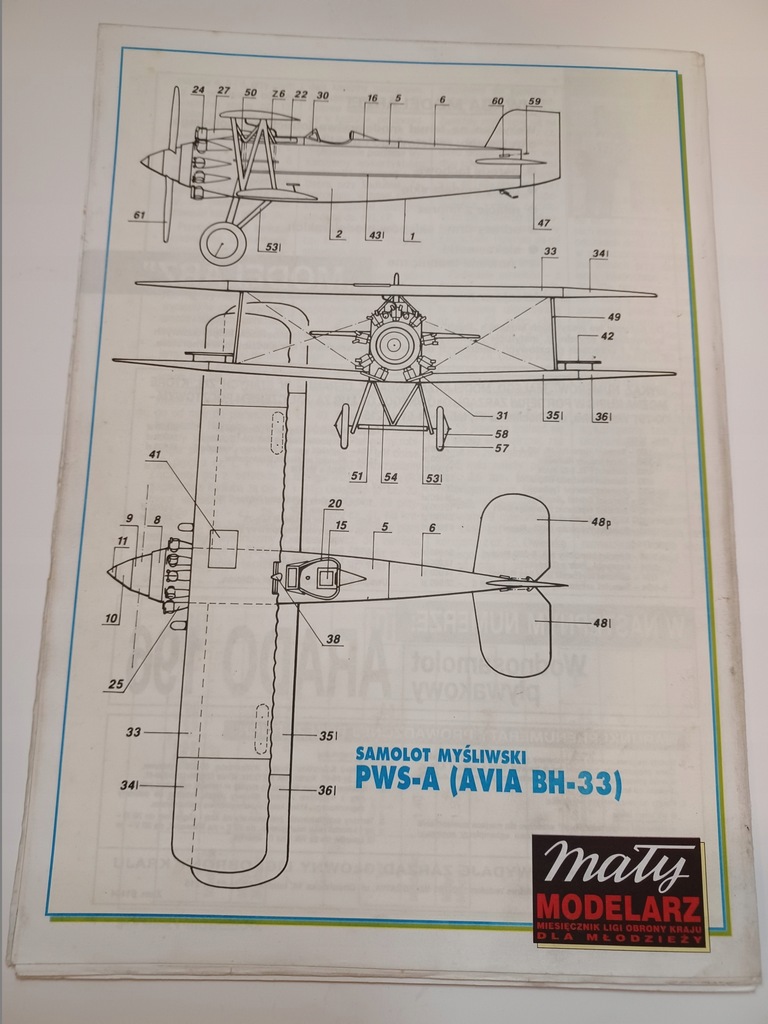 Samolot myśliwski PWS-A AVIA-BH-33 1:33 MM 12/1995 - 12510607073 ...