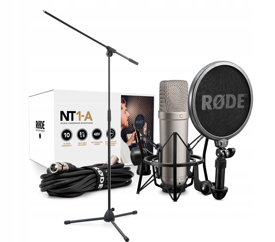 RODE NT1-A Kit ZESTAW DO NAGRAŃ WOKALNYCH + STATYW - 10983958040 ...