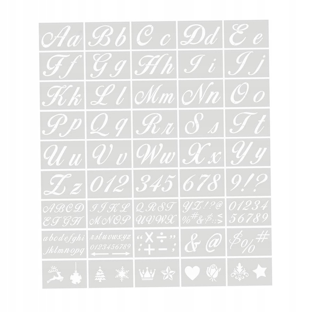 45Pcs Alphabet Drawing Painting Stencils Cursive - 13482831535 ...