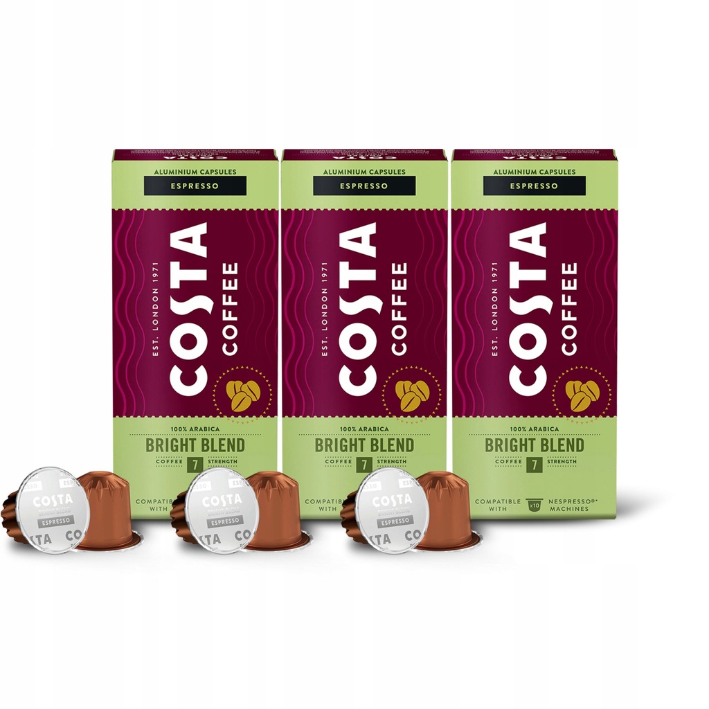 Costa Kawa Bright Blend Kapsułki Nespresso 3x10szt - 11739252577 ...