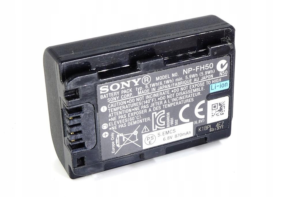 Oryginalna bateria Sony NP-FH50 - 13892165192 - oficjalne archiwum Allegro