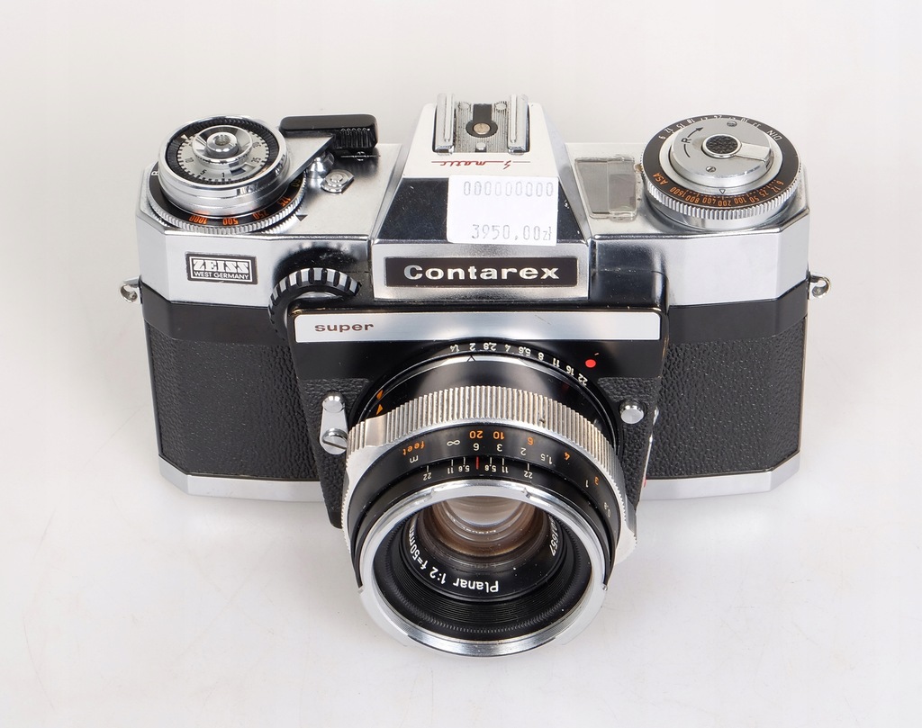 Aparat Zeiss Contarex + Zeiss Planar 50/F2 - 12440156736 - oficjalne ...