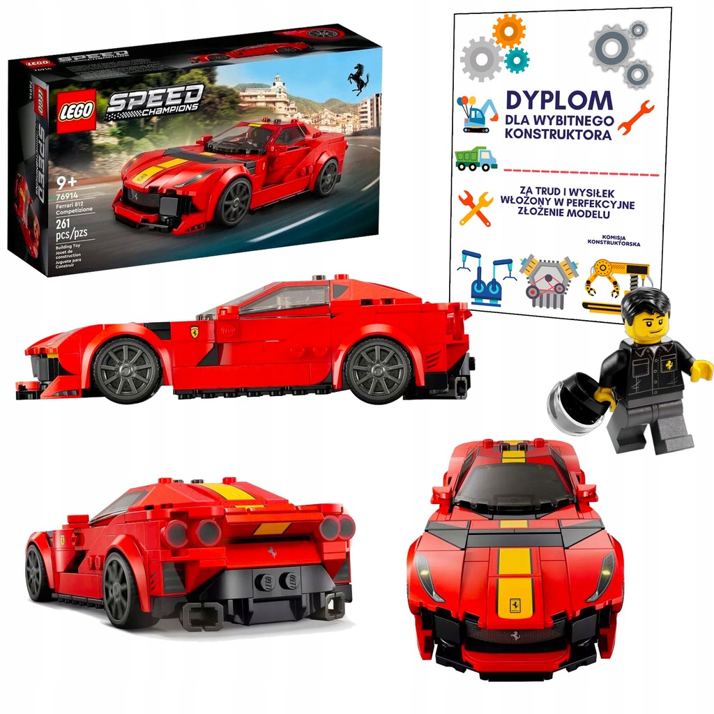 ZESTAW LEGO FERRARI 812 COMPETIZIONE WYŚCIGÓWKA - 13466488680 ...