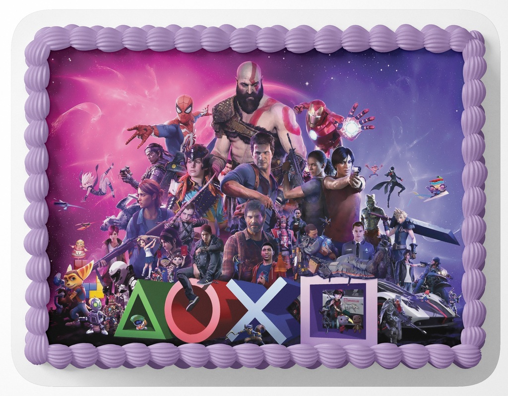 OPŁATEK NA TORT A4 - PLAYSTATION - 12810740483 - oficjalne archiwum Allegro