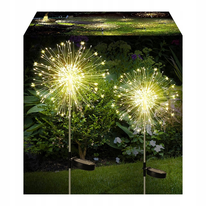 4x LAMPA SOLARNA OZDOBA OGRODOWA DMUCHAWCE 150 LED - 13623294088 - oficjalne archiwum Allegro
