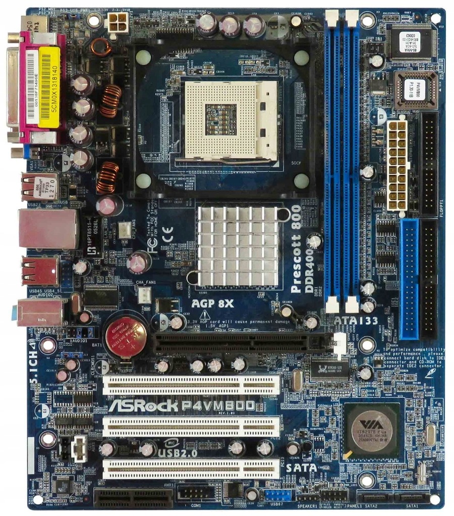 ASROCK P4VM800 REV:1.03 s.478 DDR mATX - 14292954473 - oficjalne ...