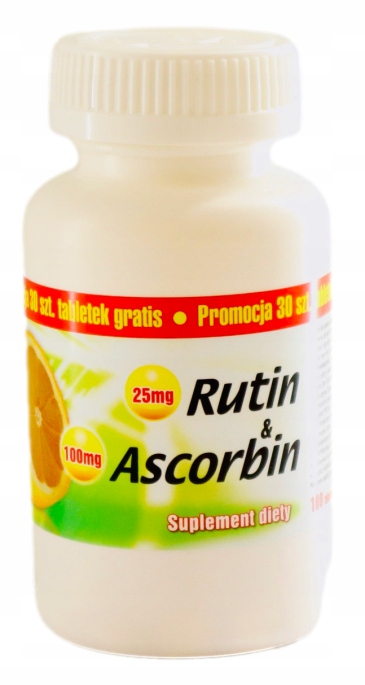 rutin ascorbin 390 szt tabl 25mg rutyny 100mg vitC - 11805287906 ...