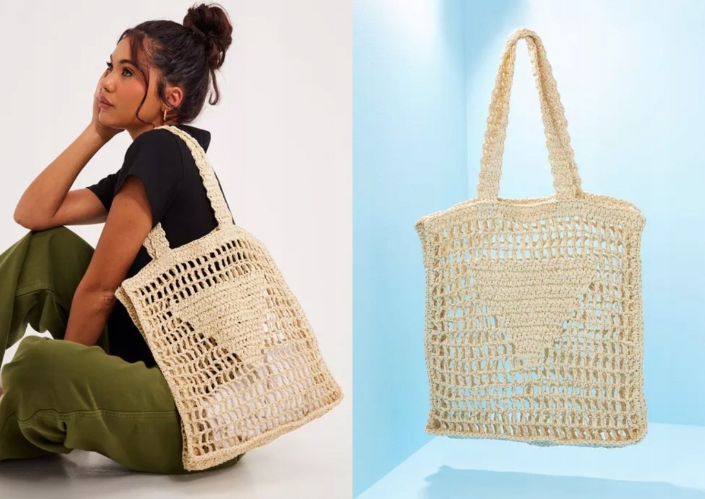 BOW19 SZYDEŁKOWANA TORBA Z RAFII ONE SIZE - 13721054036 - oficjalne ...