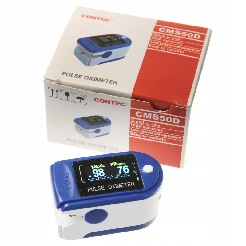 Купить Пальцевой пульсоксиметр Contec CMS50D, медицинский монитор сердечного ритма: отзывы, фото ...