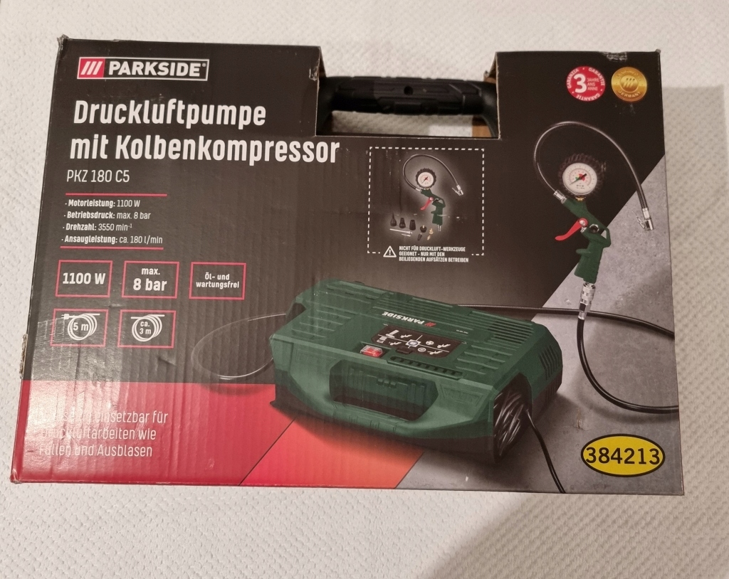 NOWY !!! Kompresor bezolejowy Parkside PKZ 180 C5 - 12717373838 ...