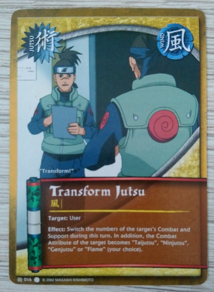 Karta Naruto CCG Jutsu Transform Jutsu - J-016 - 12812143283 ...