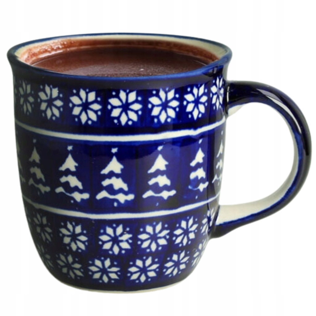 KUBEK ŚWIĄTECZNY CERAMIKA BOLESŁAWIEC 9,7 cm 0,35L GU1105DEK243A ŚNIEG ZIMA - 14661511497 ...