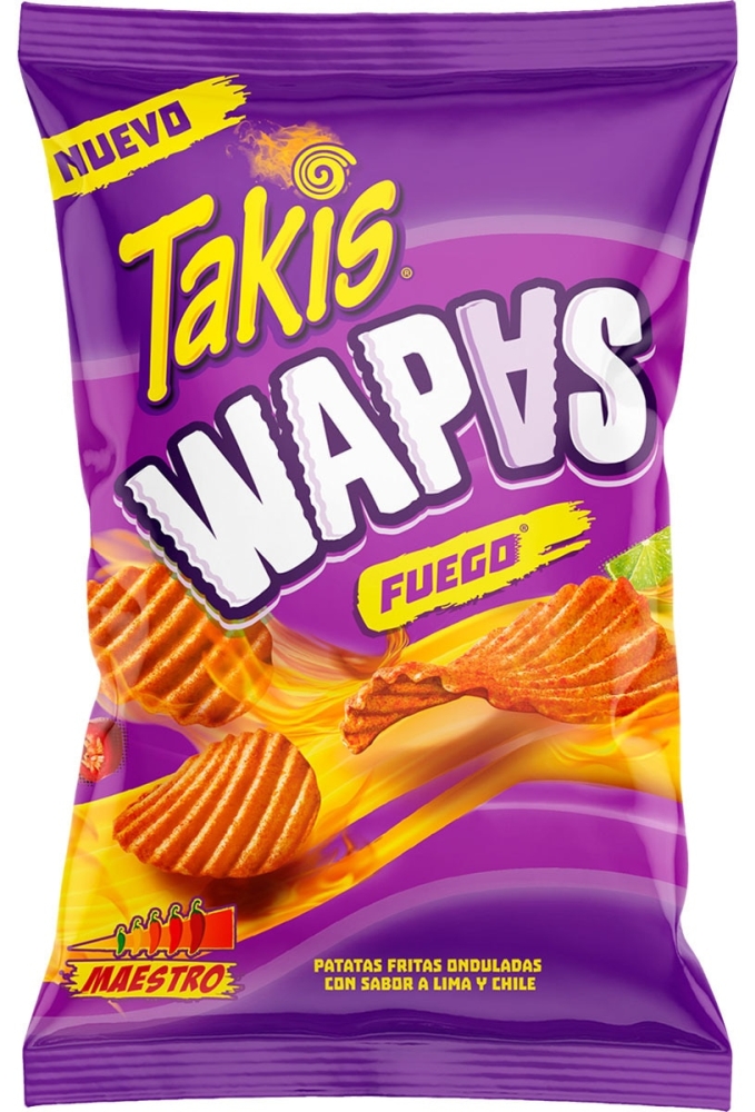 TAKIS WAPAS FUEGO CHILI & LIME POTATO CHIPS 80g - 14085782769 ...