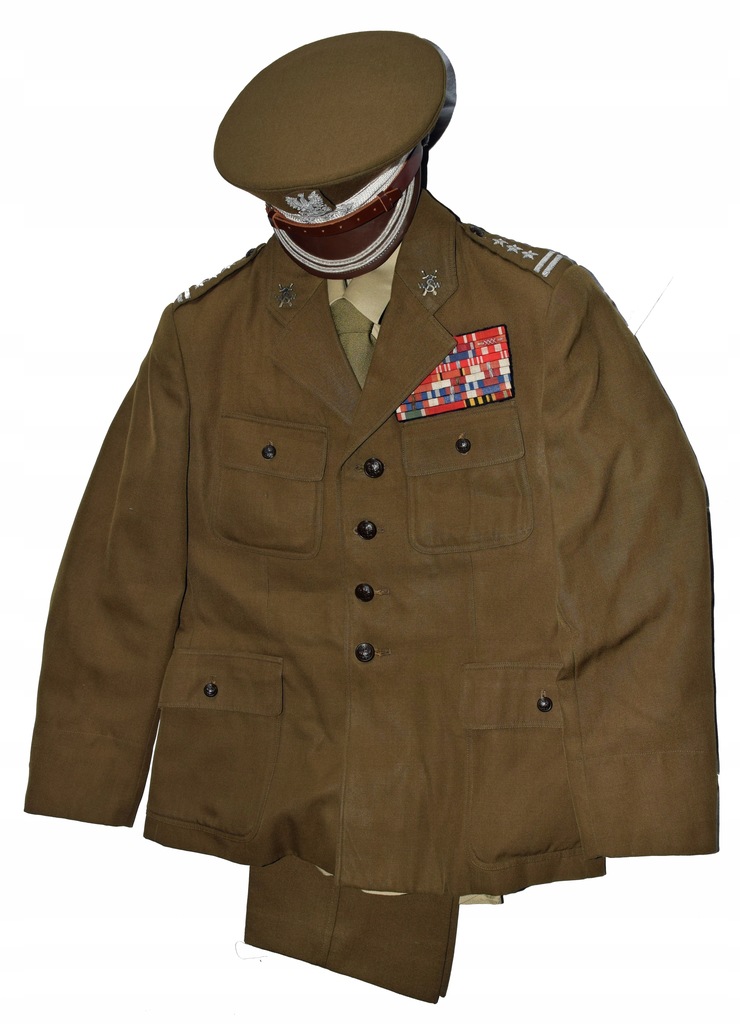 Mundur czapka pułkownik WSW weteran RZADKI KOMPLET - 14099006752 ...