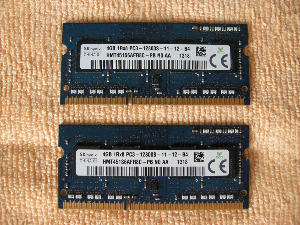 HYNIX 8GB (2x4GB) PC3-12800S HMT451S6AFR8C-PB - 7230662859 - oficjalne archiwum Allegro