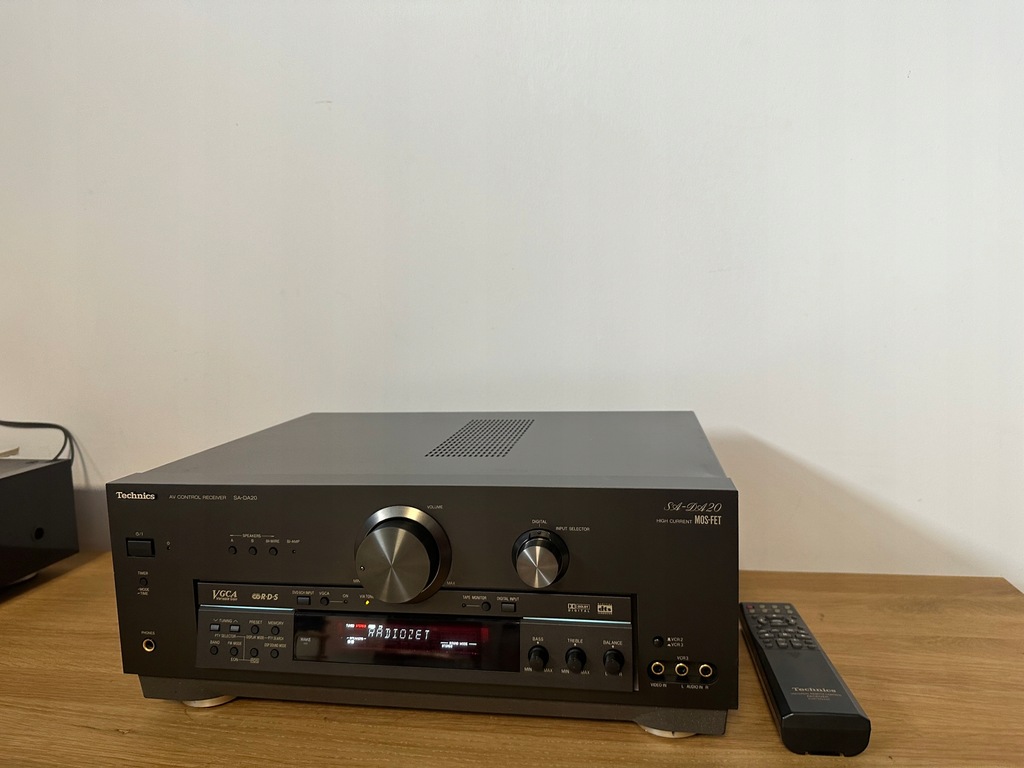 TECHNICS SA-DA20 AMPLITUNER + ORYGINALNY PILOT PIĘKNY STAN TOP WYŚWIETLACZ! - 14803232548 ...