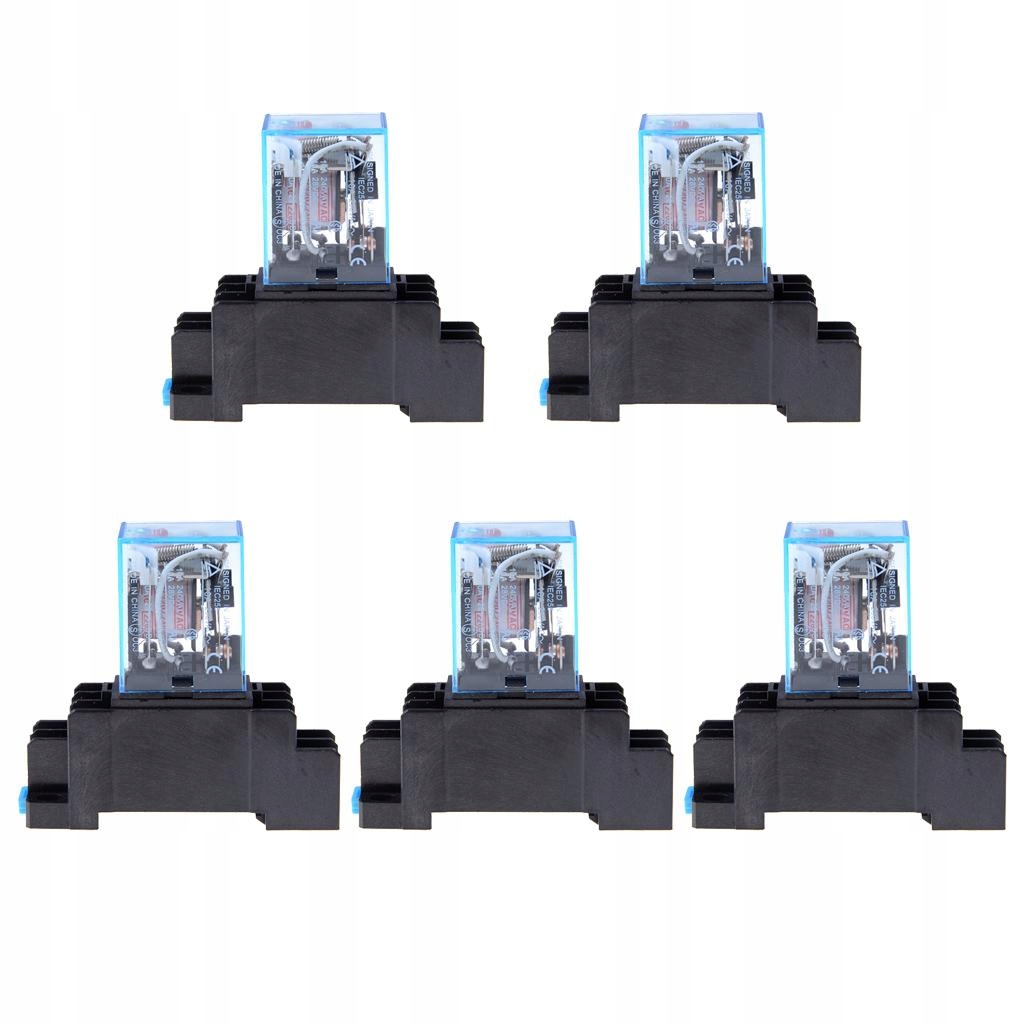 Coil Power Relay 8 Pin w/ Socket Base Electronic Electromagnetic DC12V ...