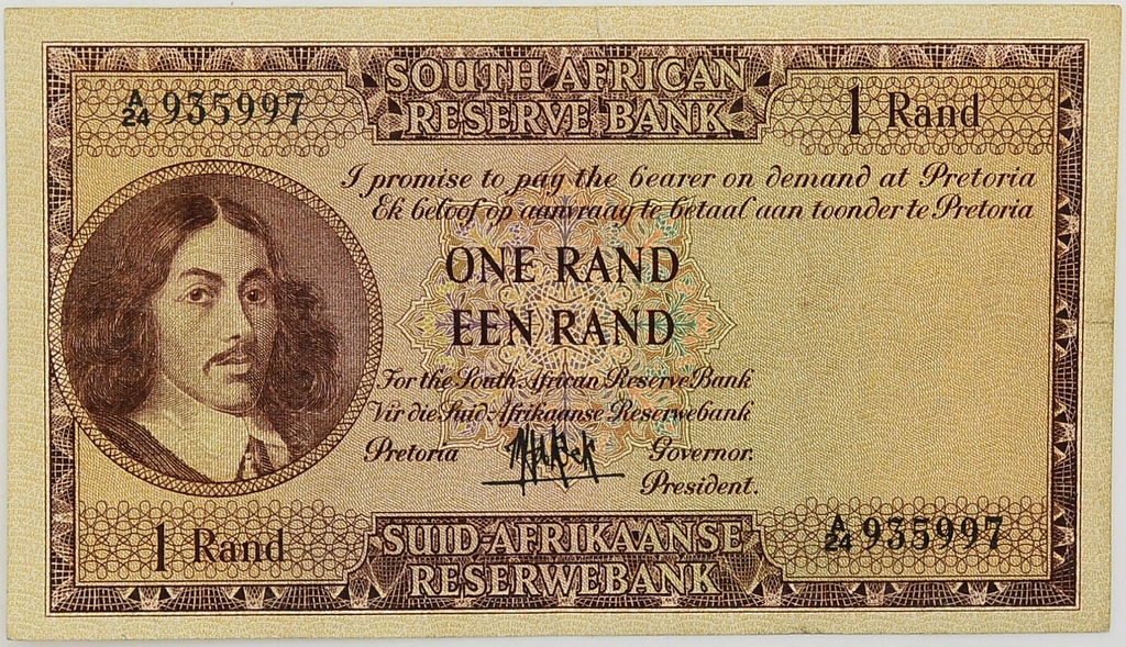 5.db! Afryka Płd., 1 Rand 1961 -1965, P.102, St.3+ - 13487872061 ...