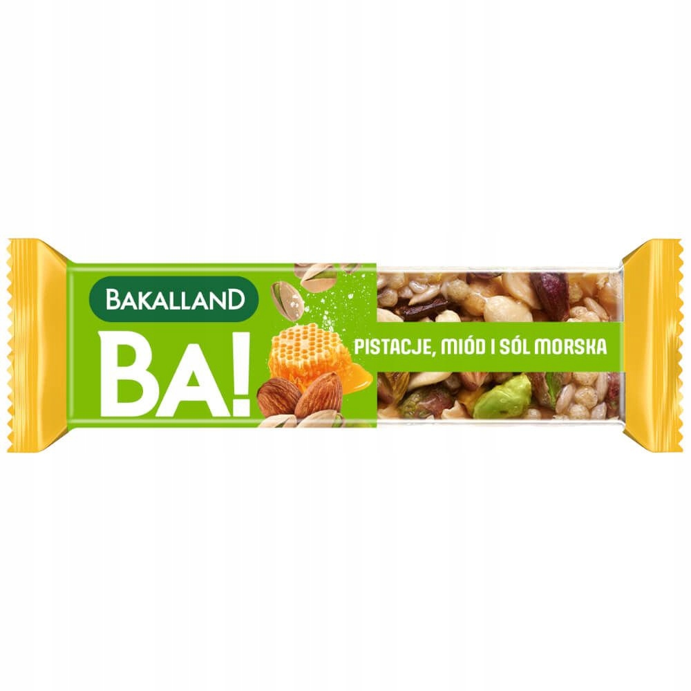 BAKALLAND BATON BA! NUTS PISTACJA ORZECHY 30G - 14103679269 - oficjalne ...