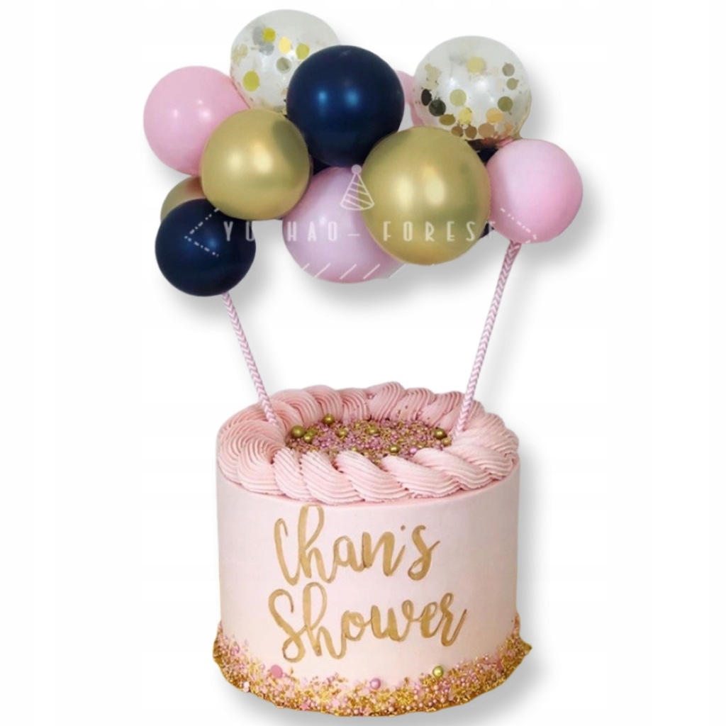 TOPPER BALONY NA TORT URODZINY DEKORATOR TOPER 10 - 12418118350 ...