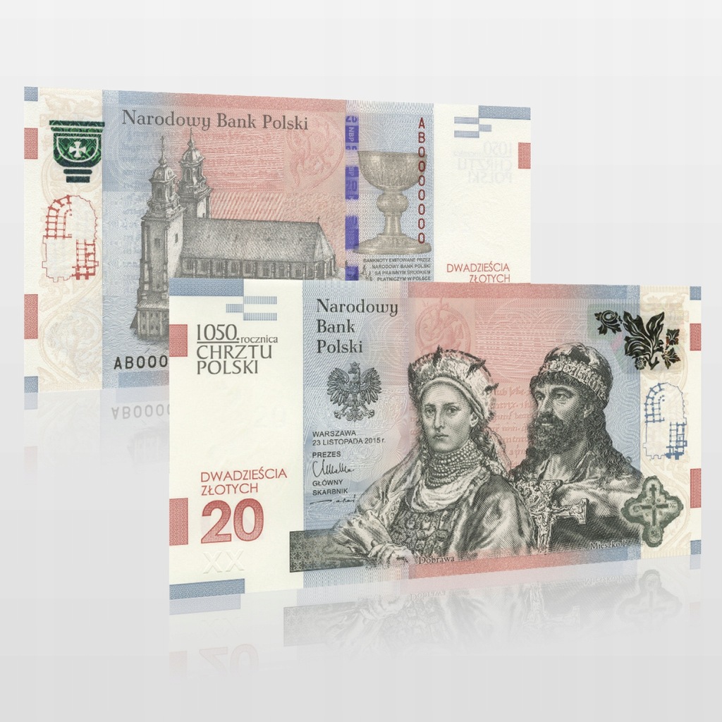 20 zł Chrzest Polski - banknot kolekcjonerski - 14043947227 - oficjalne ...