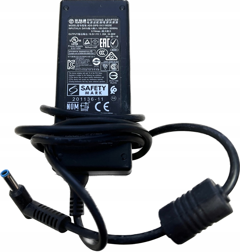 Oryginalny zasilacz HP 25W 19,5V 1.28A ADS-25SE - 13753605105 ...