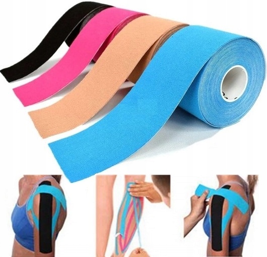 PLASTRY TEJPY KINESIO KINESIOTAPING TAPE TAŚMA 5cm - 12925910727 - oficjalne archiwum Allegro