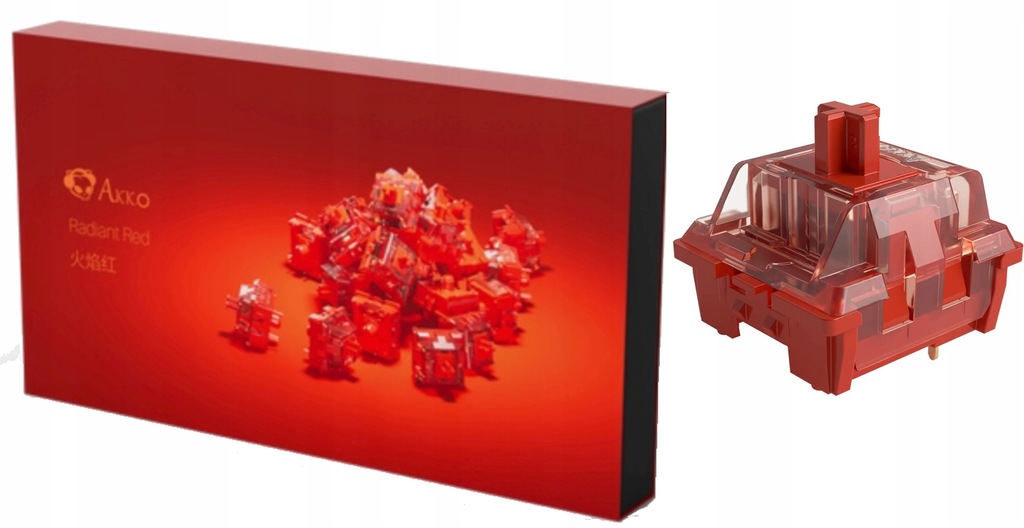 AKKO CS Radiant Red Switch PRZEŁĄCZNIK 45szt do Klawiatury mechanicznej ...