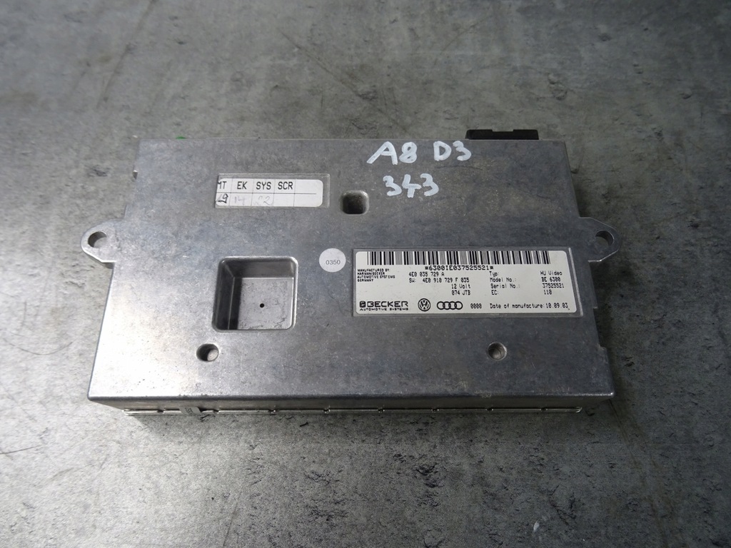 MODUŁ STEROWNIK MMI 4E0035729A AUDI A8 D3 - 12949975438 - oficjalne archiwum Allegro